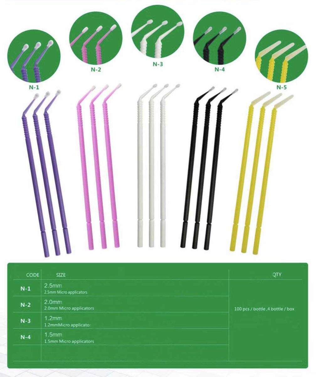 Mini Micro Tips Micro Applicators Brush Colorful – LJ Healthcare